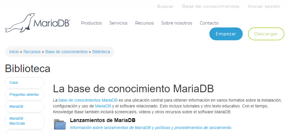MariaDB 】Información, Reseñas y Precios | 2019