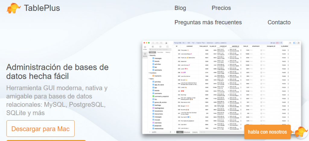 TablePlus 】Información, Reseñas y Precios | 2019 |