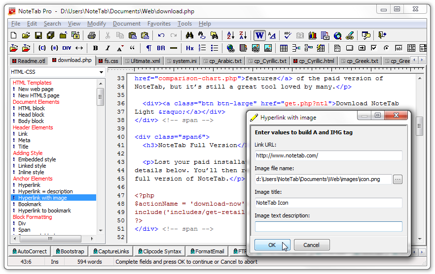 NoteTab Editores de Texto