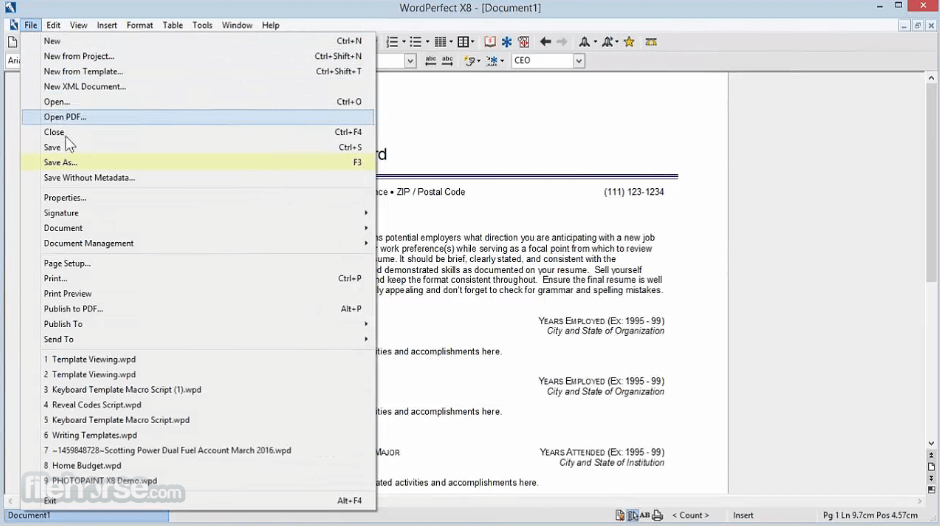 WordPerfect Office X9: precios, funciones y opiniones