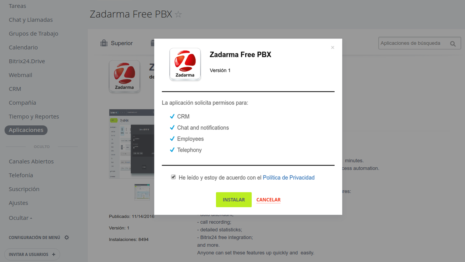 Zadarma Software VoIP