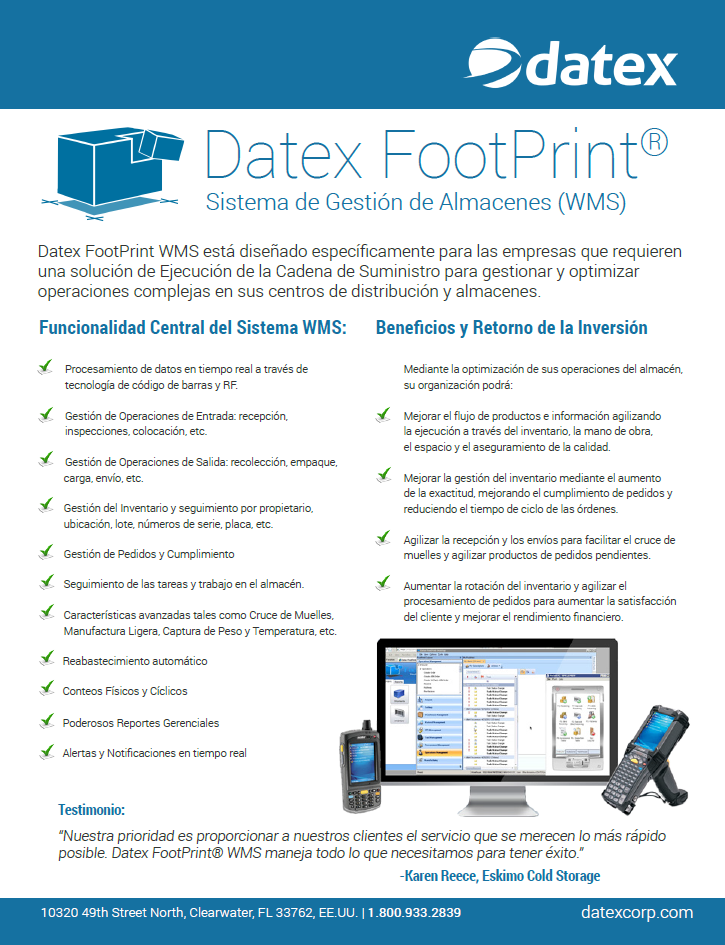 Datex Footprint WMS : precios, funciones y opiniones